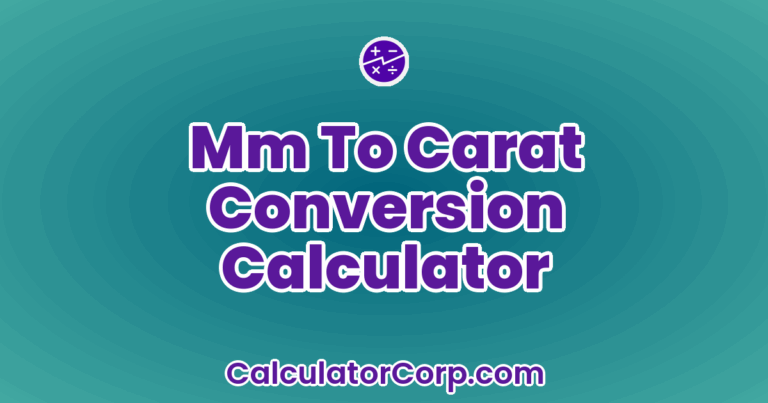 Mm To Carat Conversion Calculator