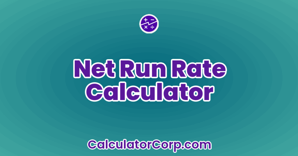 Net Run Rate Calculator