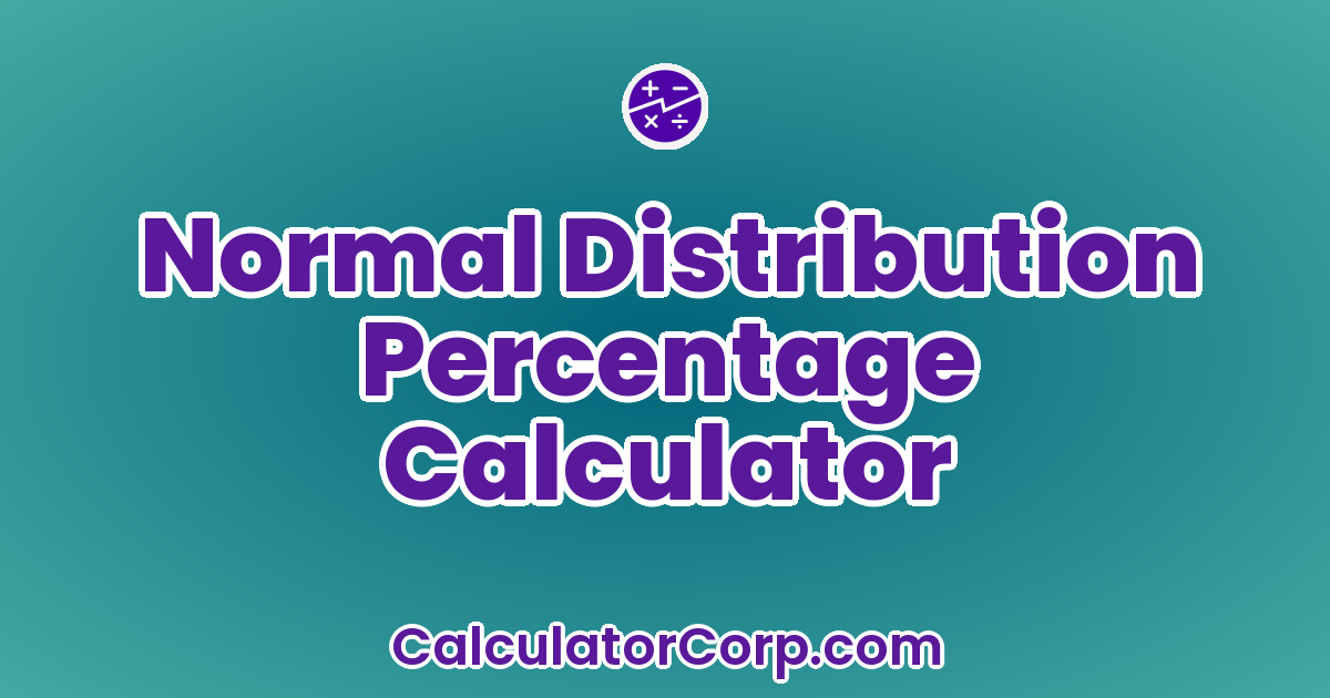Normal Distribution Percentage Calculator