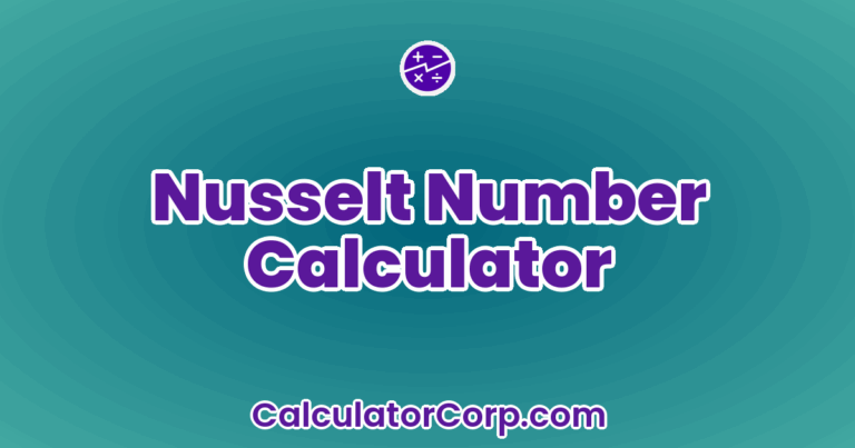Nusselt Number Calculator