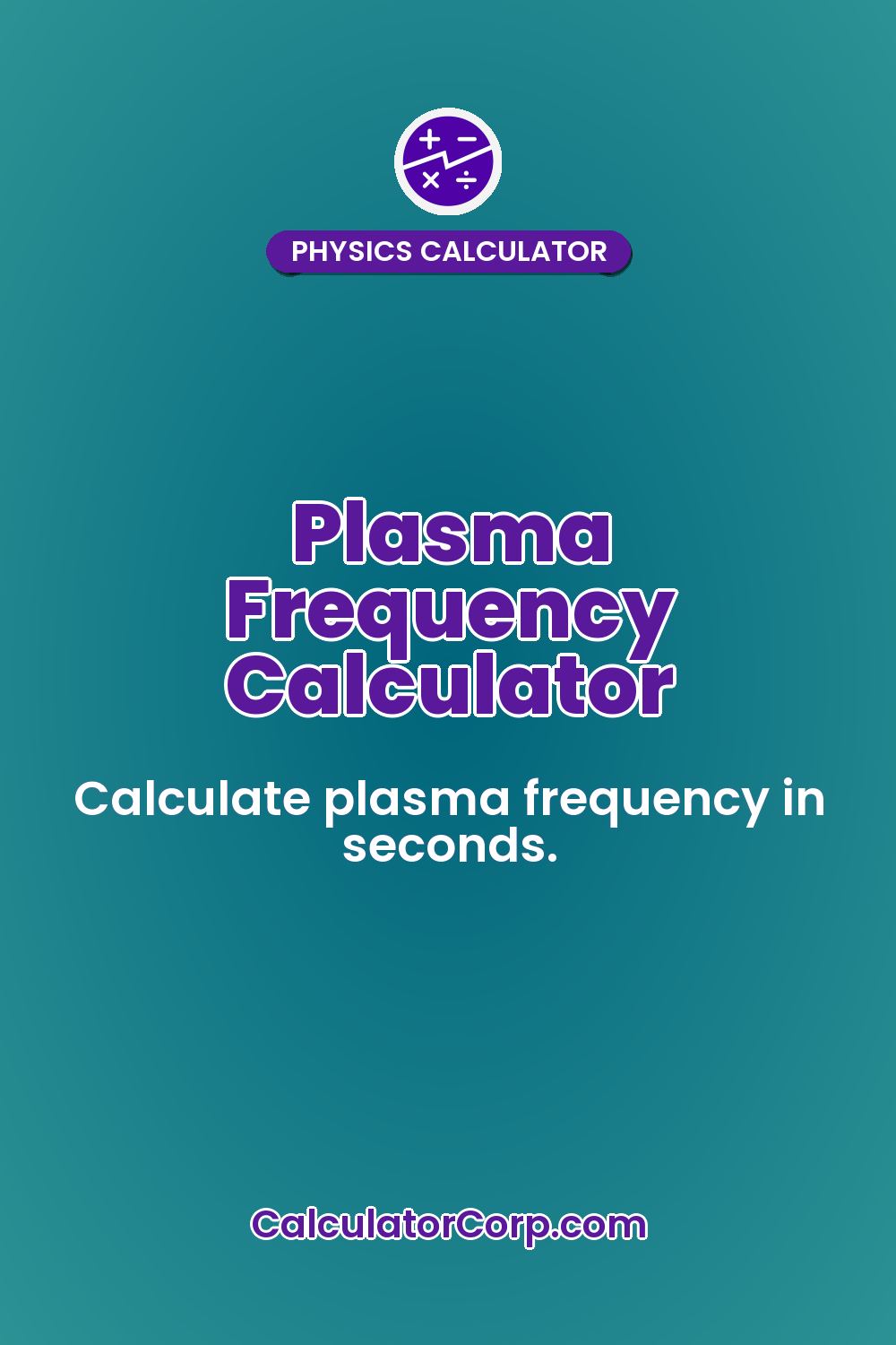 Plasma Frequency Calculator