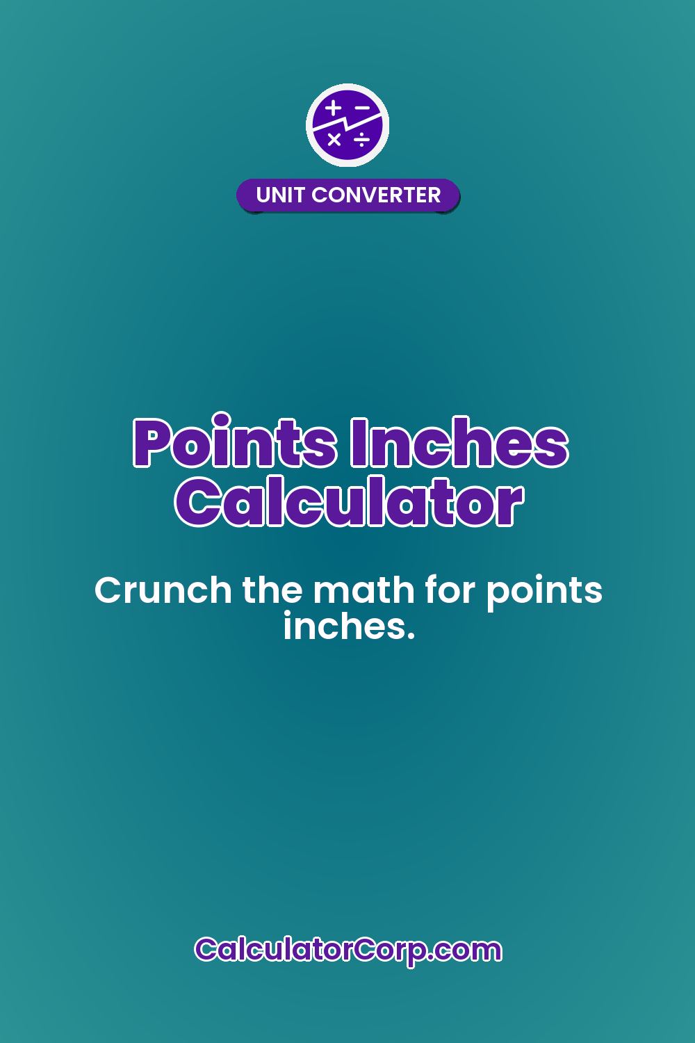 Points Inches Calculator