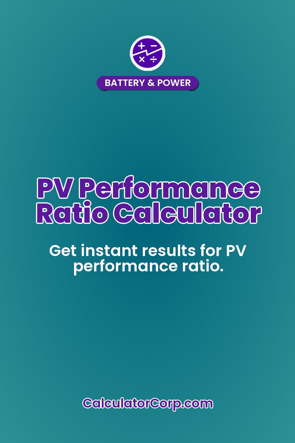 PV Performance Ratio Calculator