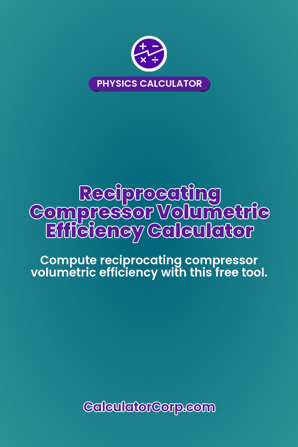 Reciprocating Compressor Volumetric Efficiency Calculator