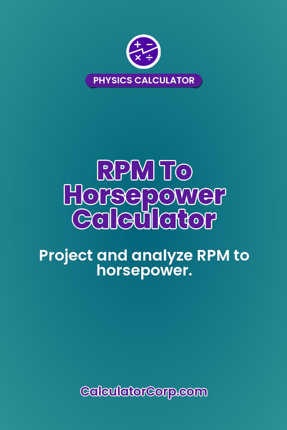 RPM To Horsepower Calculator