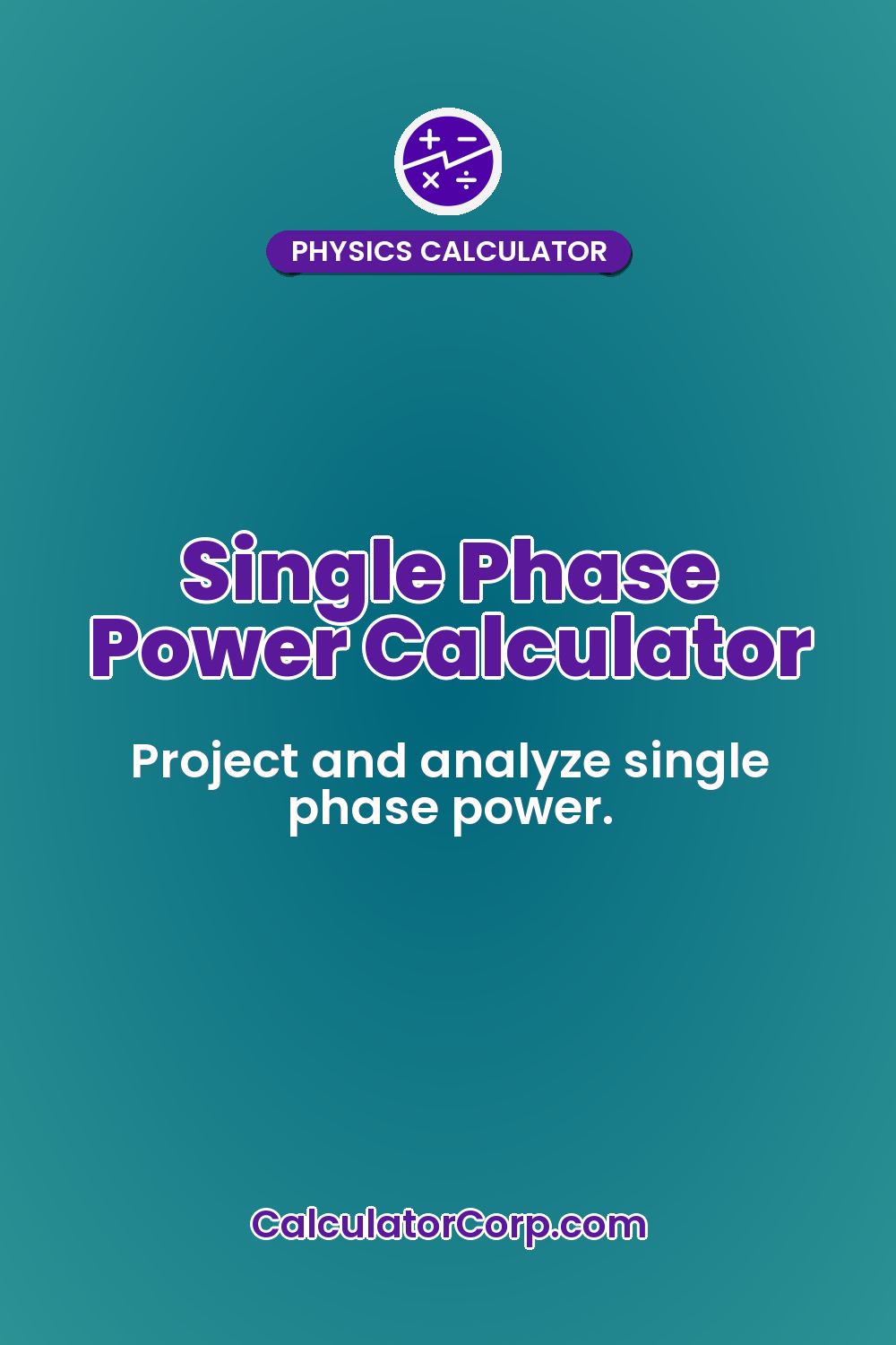 Single Phase Power Calculator
