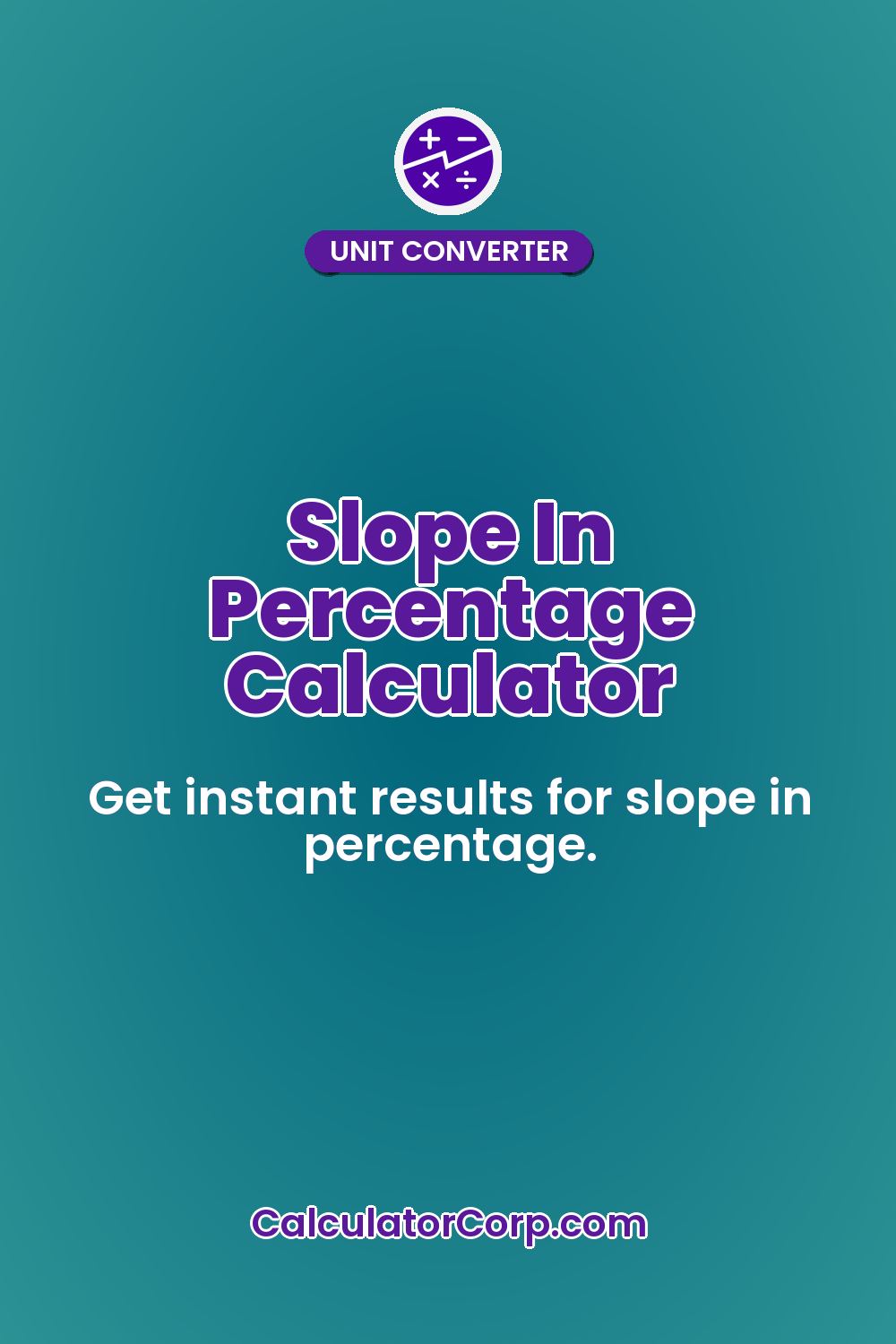 Slope In Percentage Calculator