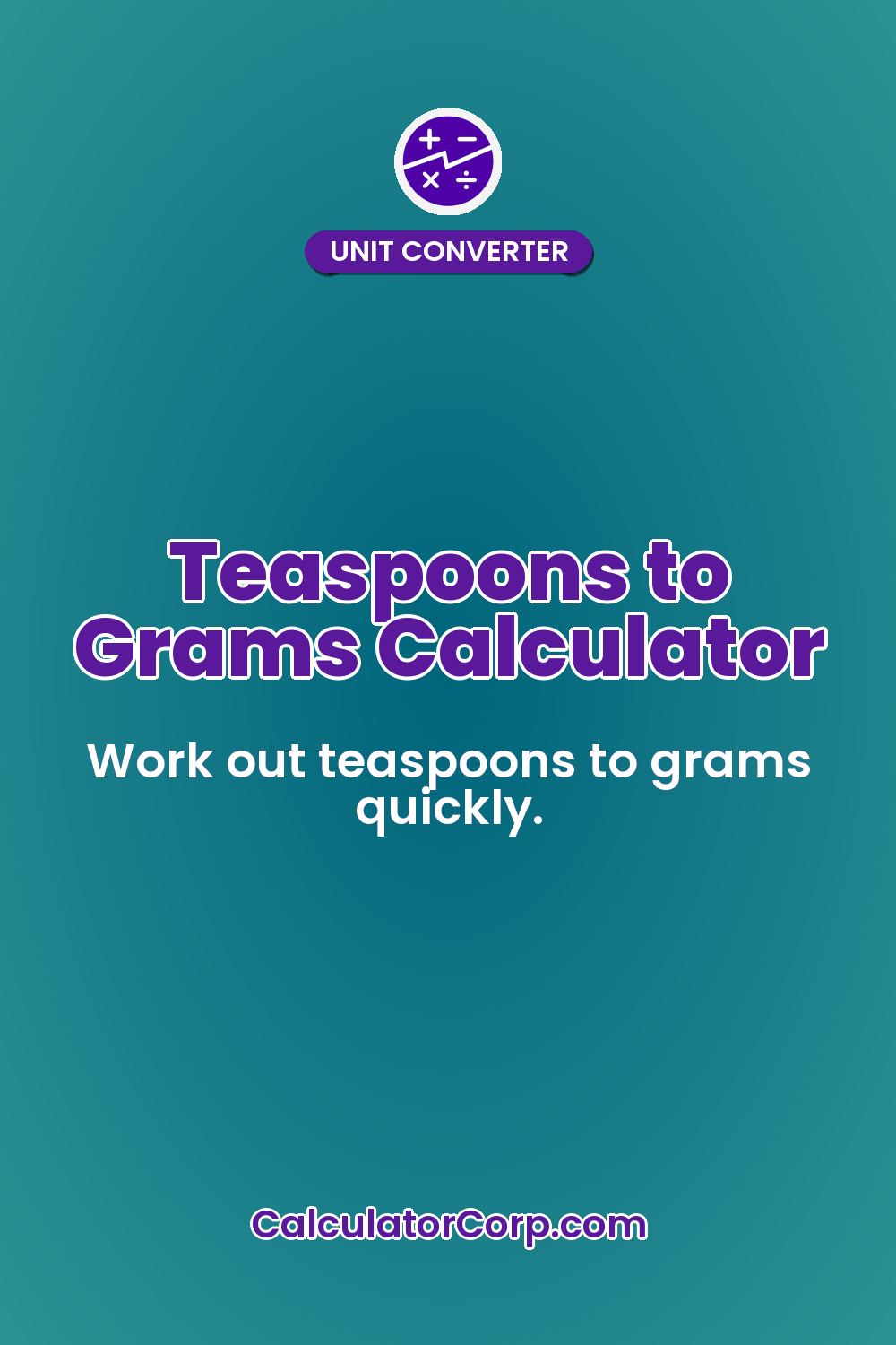Teaspoons To Grams Calculator