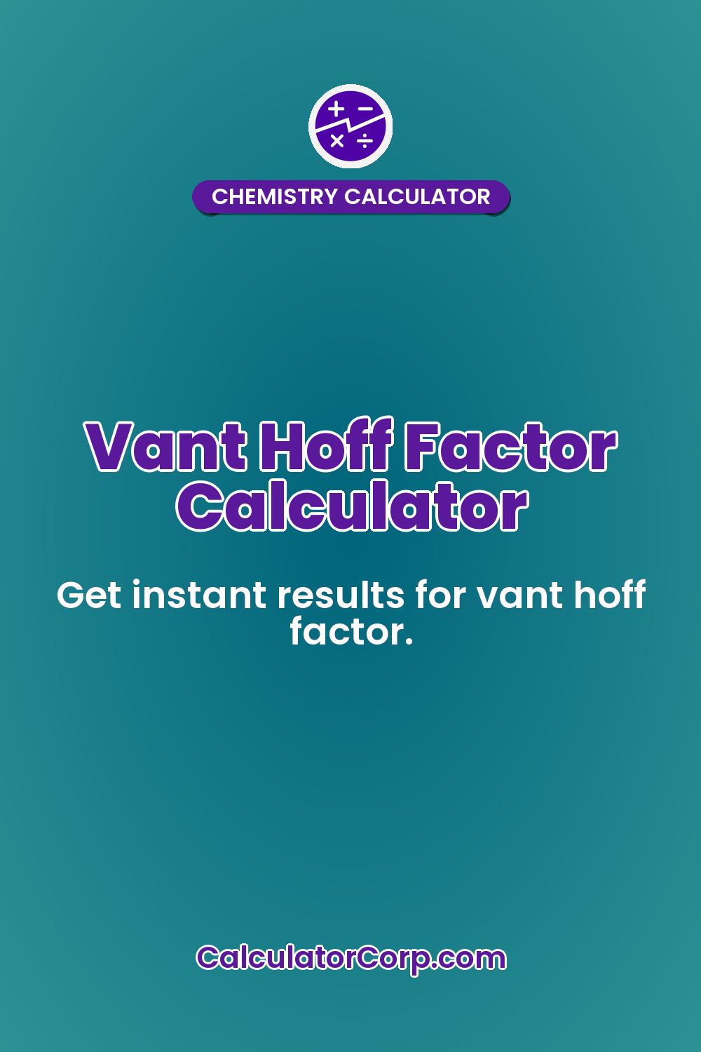 Vant Hoff Factor Calculator