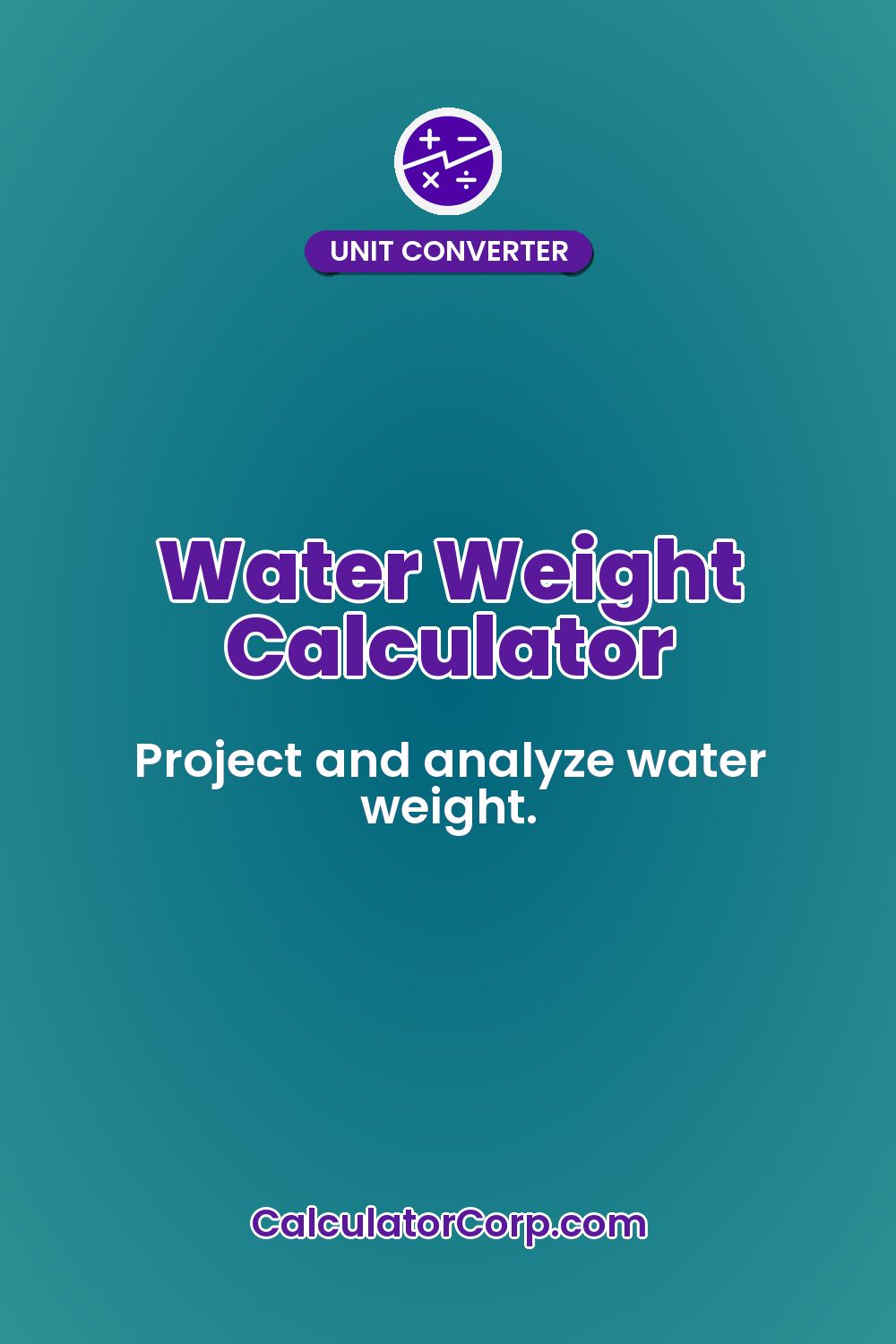 Water Weight Calculator