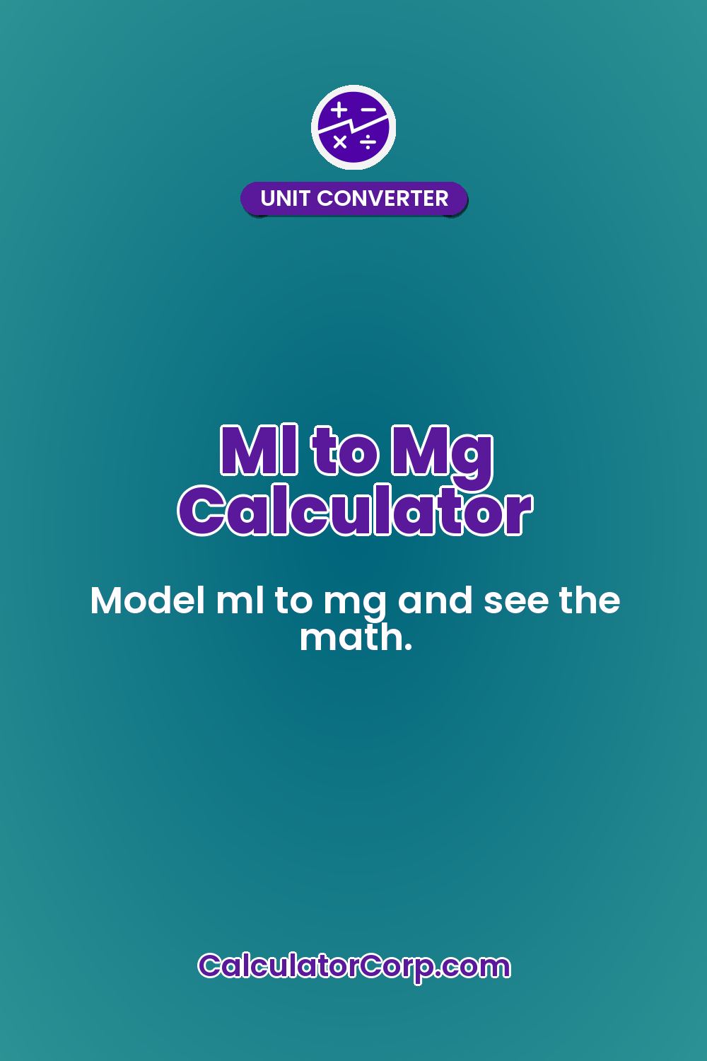 Ml To Mg Calculator
