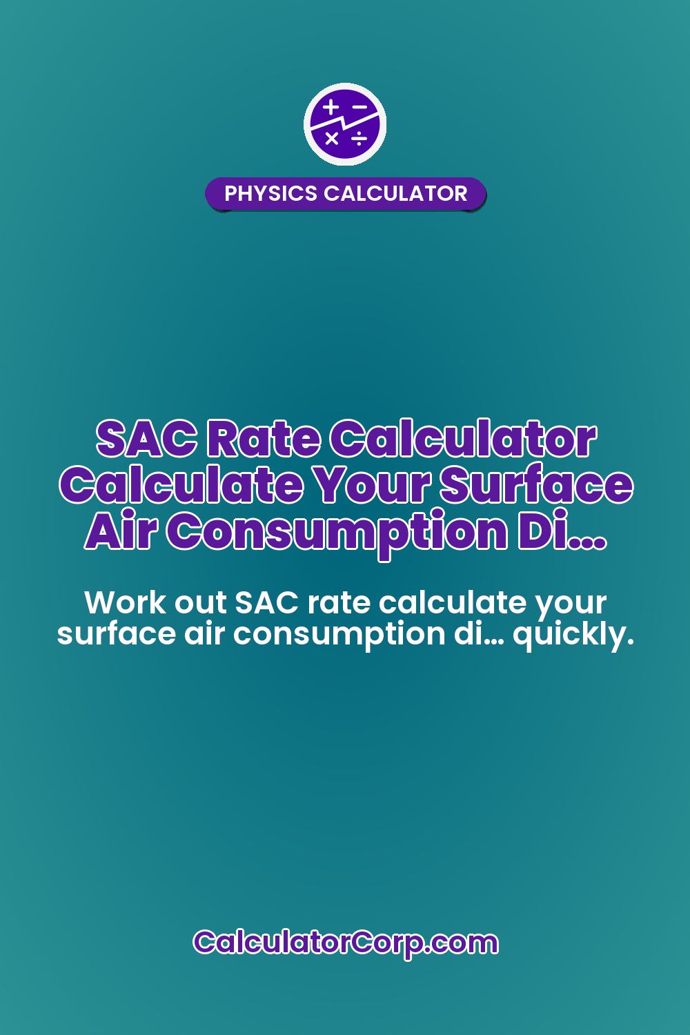 SAC Rate Calculator | Calculate Your Surface Air Consumption Diving ...