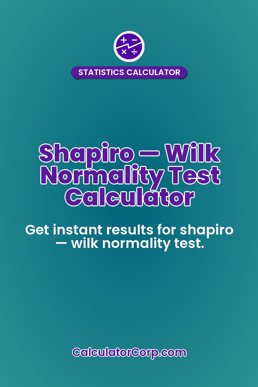 Shapiro-Wilk Normality Test Calculator