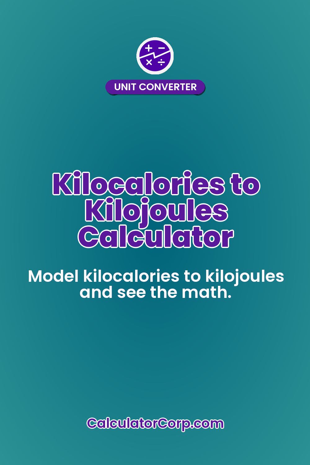 Kilocalories To Kilojoules Calculator