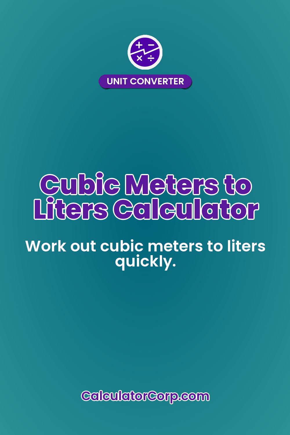 Cubic Meters To Liters Calculator
