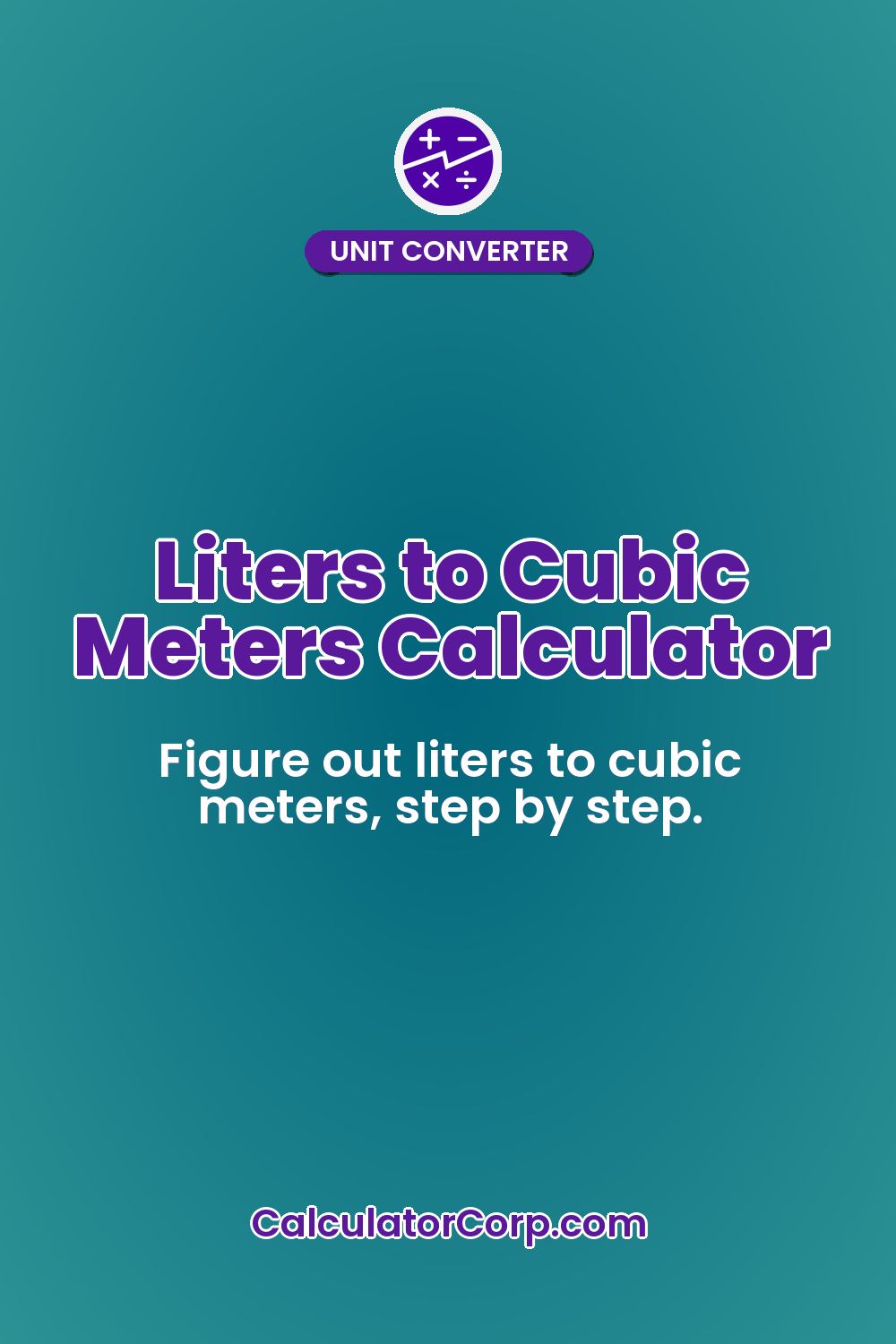 Liters To Cubic Meters Calculator