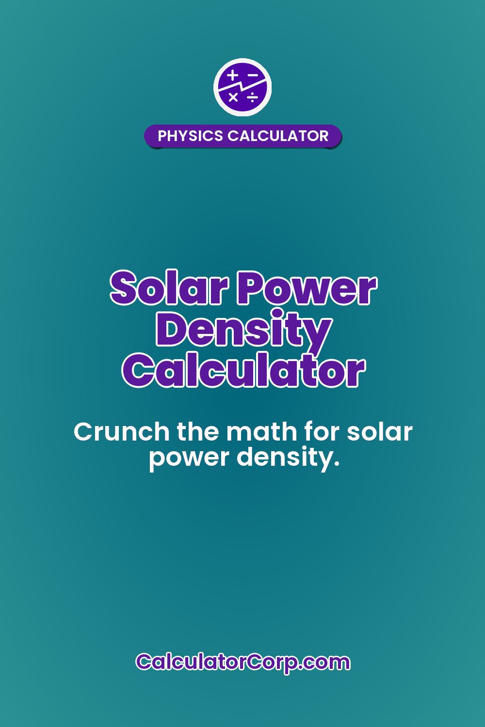 Solar Power Density Calculator