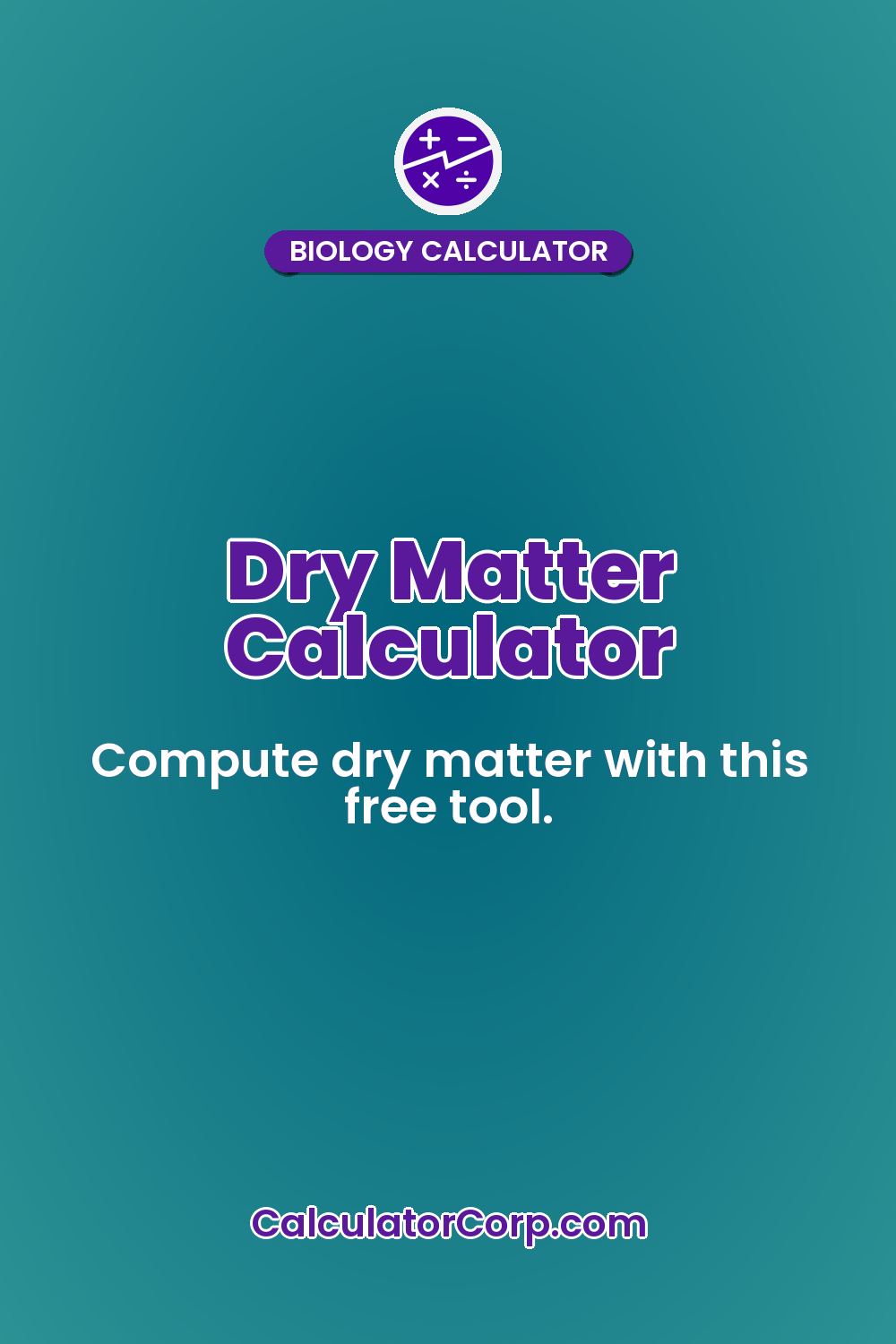 Dry Matter Calculator