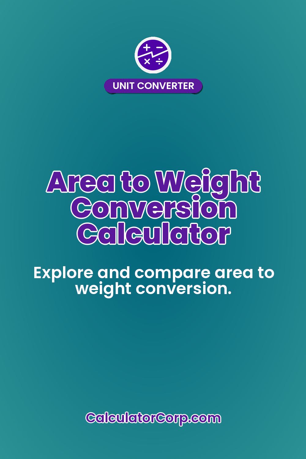 Area To Weight Conversion Calculator