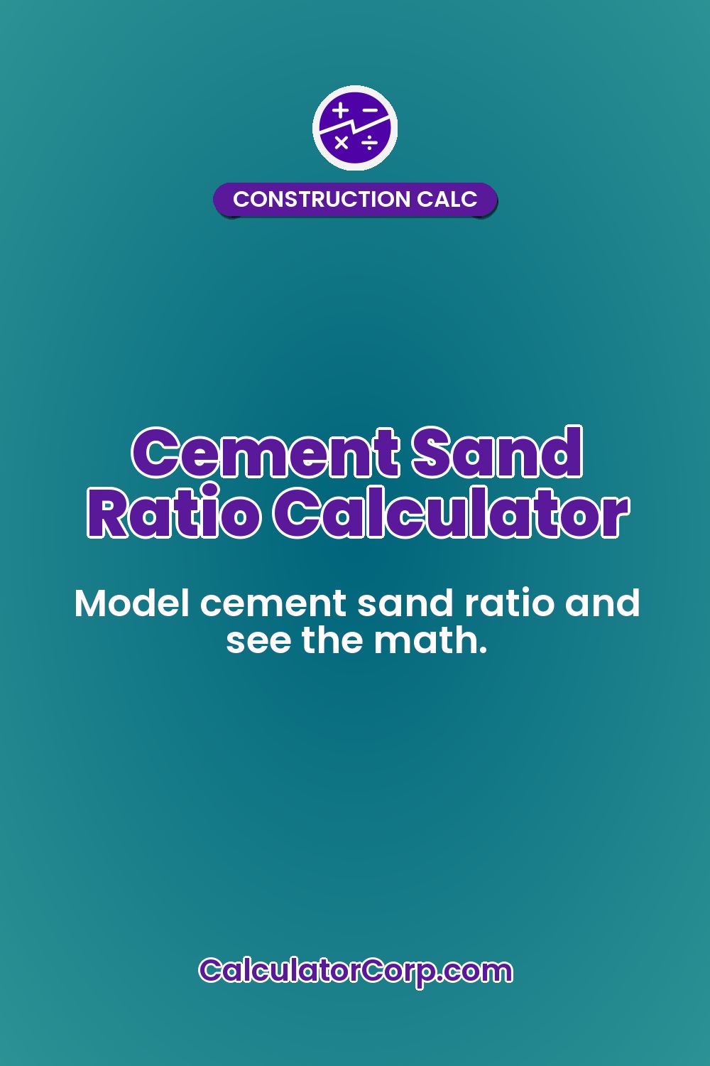 Cement Sand Ratio Calculator