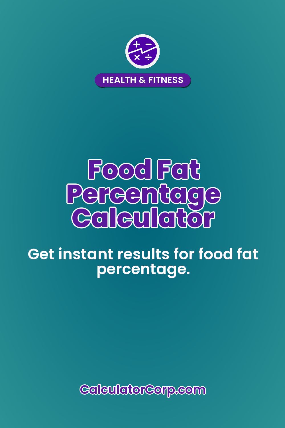 Food Fat Percentage Calculator