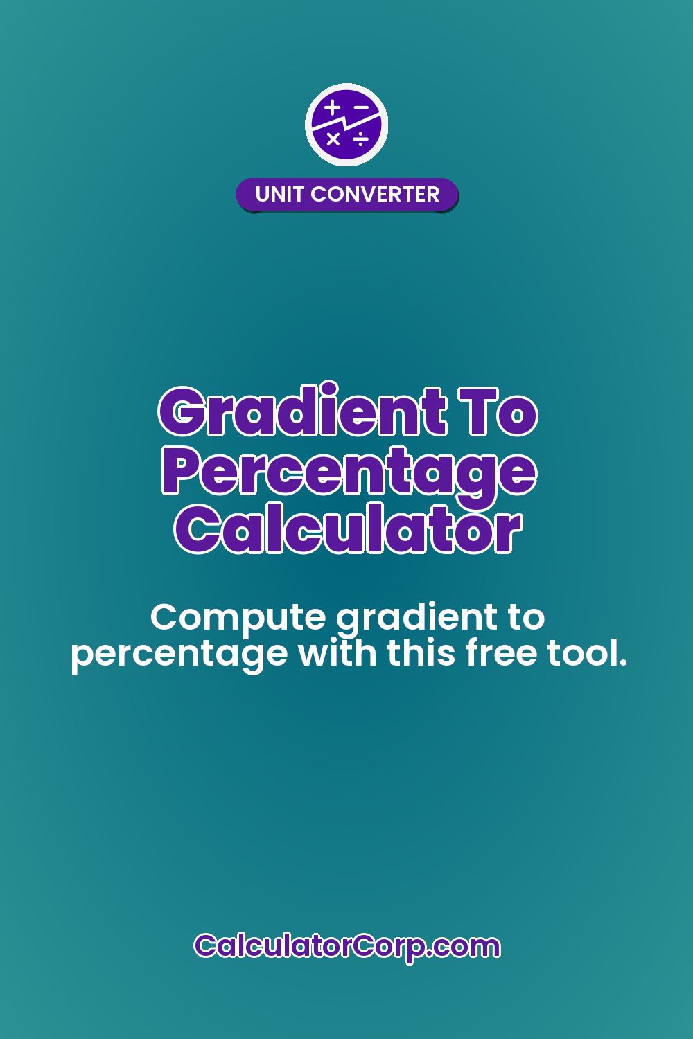 Gradient To Percentage Calculator
