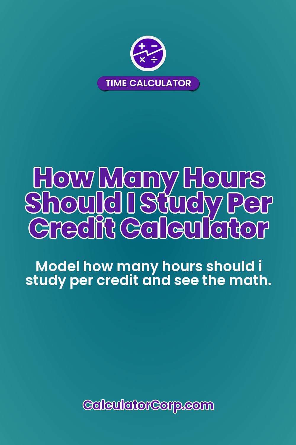 How Many Hours Should I Study Per Credit Calculator