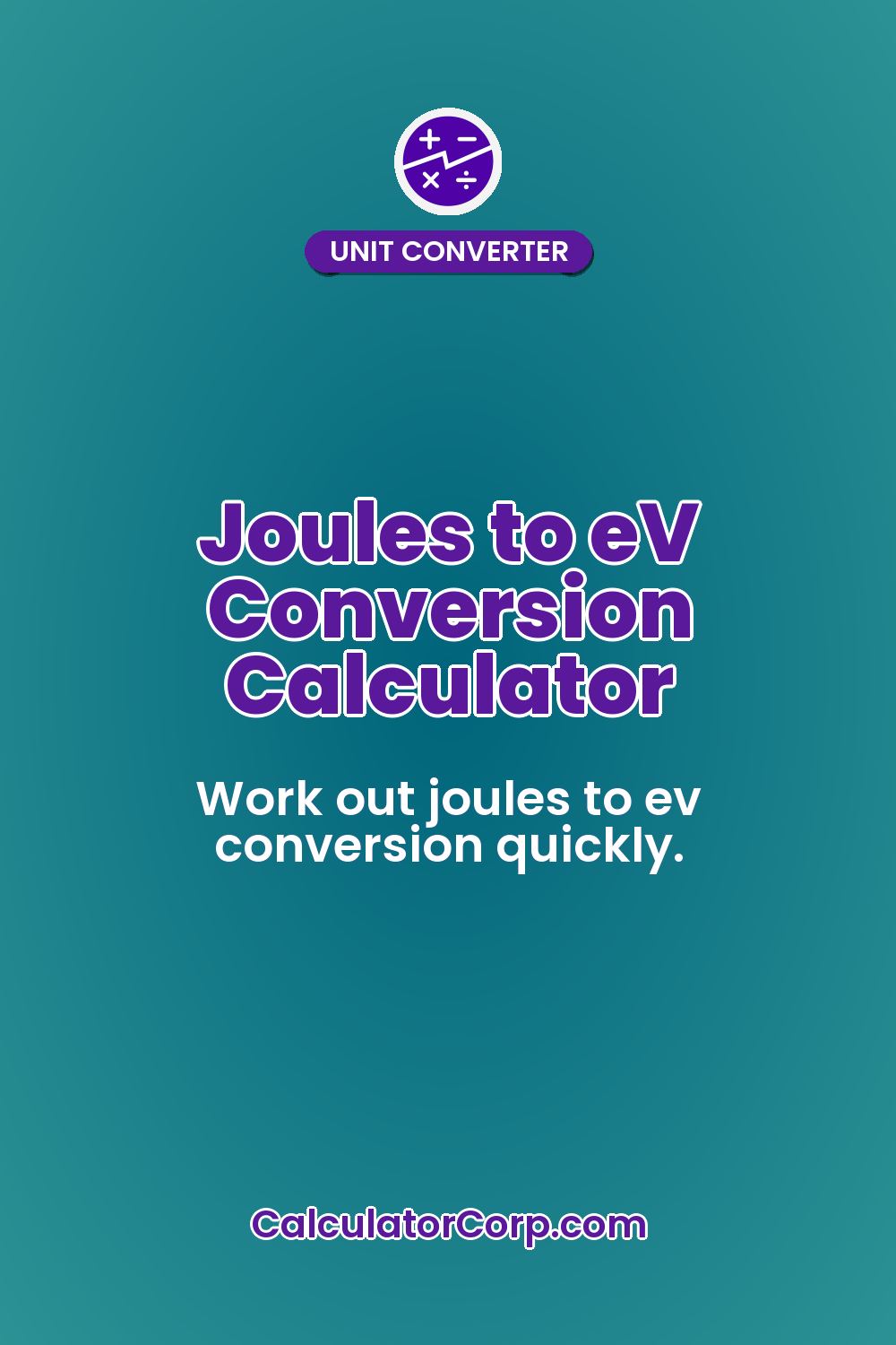 Joules To EV Conversion Calculator