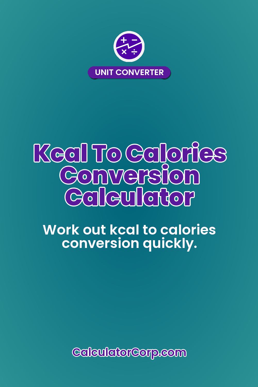 Kcal To Calories Conversion Calculator