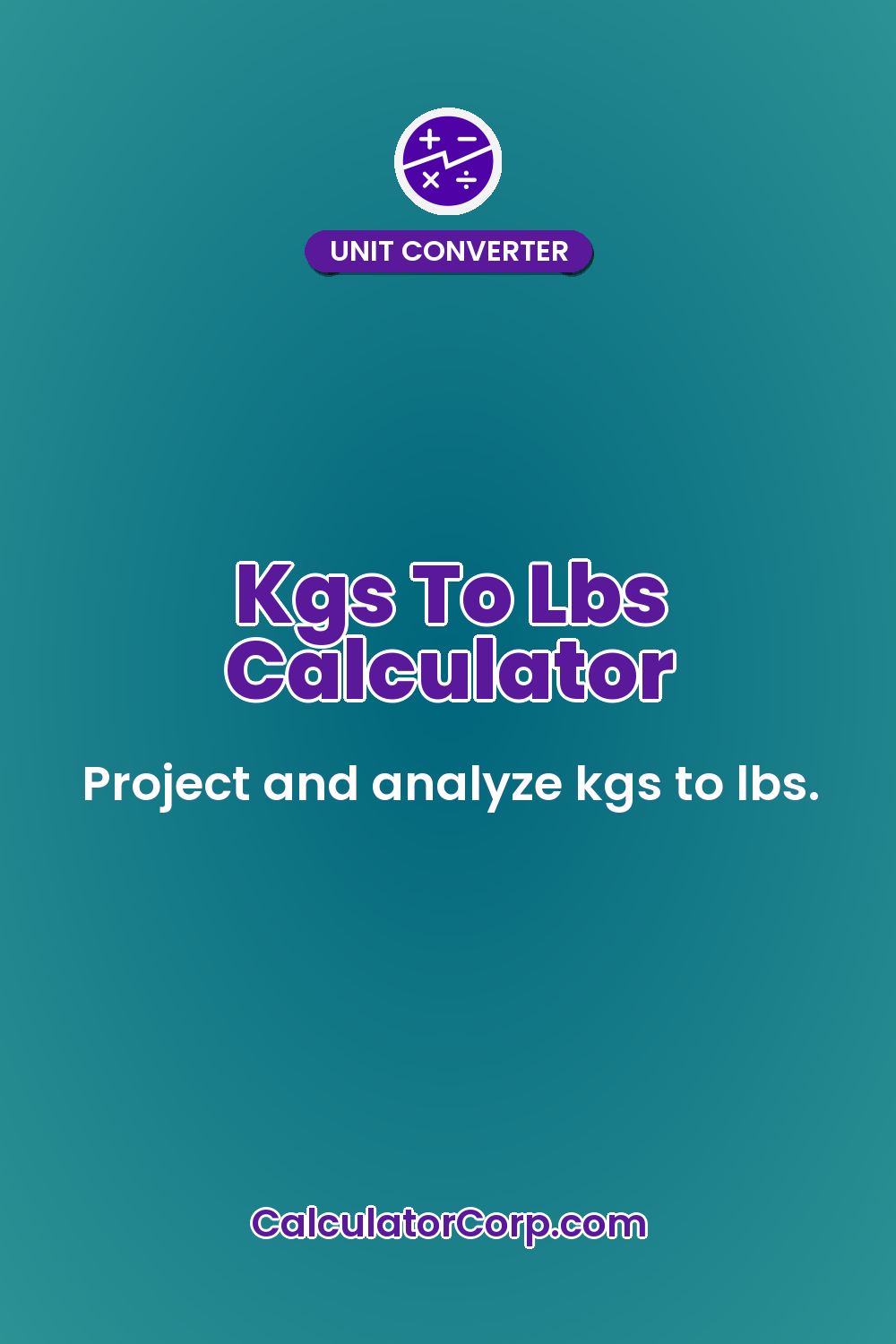 Kgs To Lbs Calculator