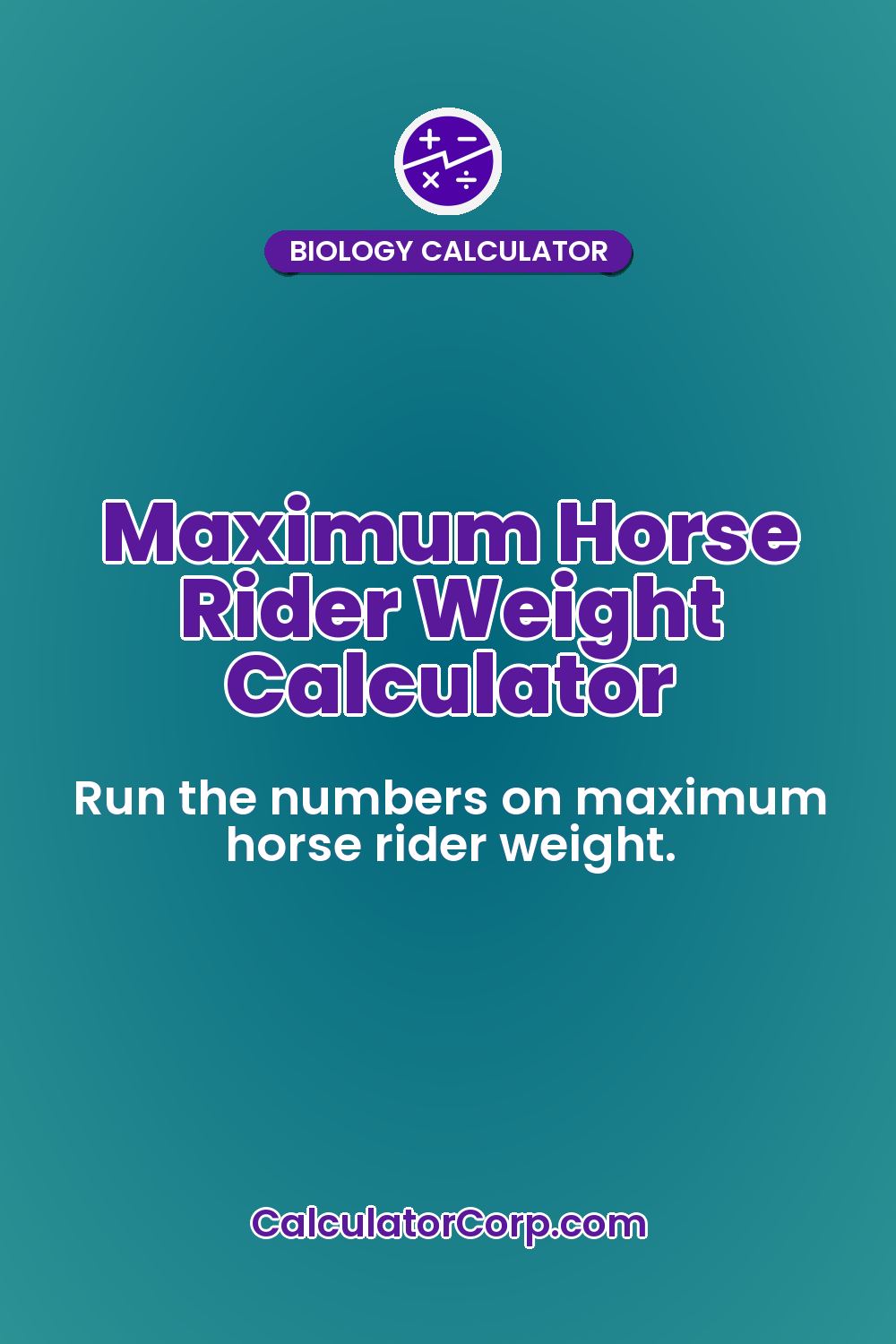Maximum Horse Rider Weight Calculator