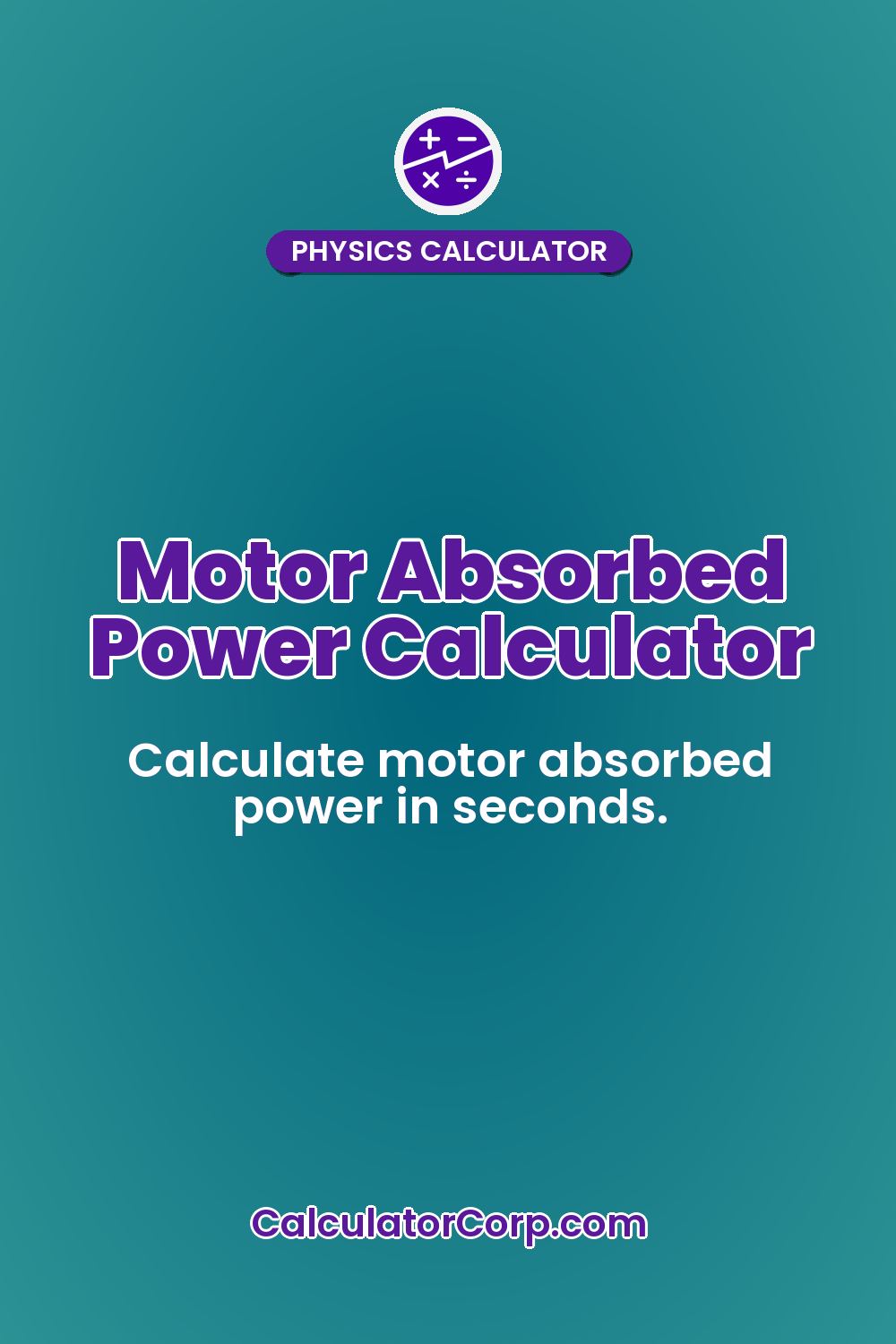Motor Absorbed Power Calculator