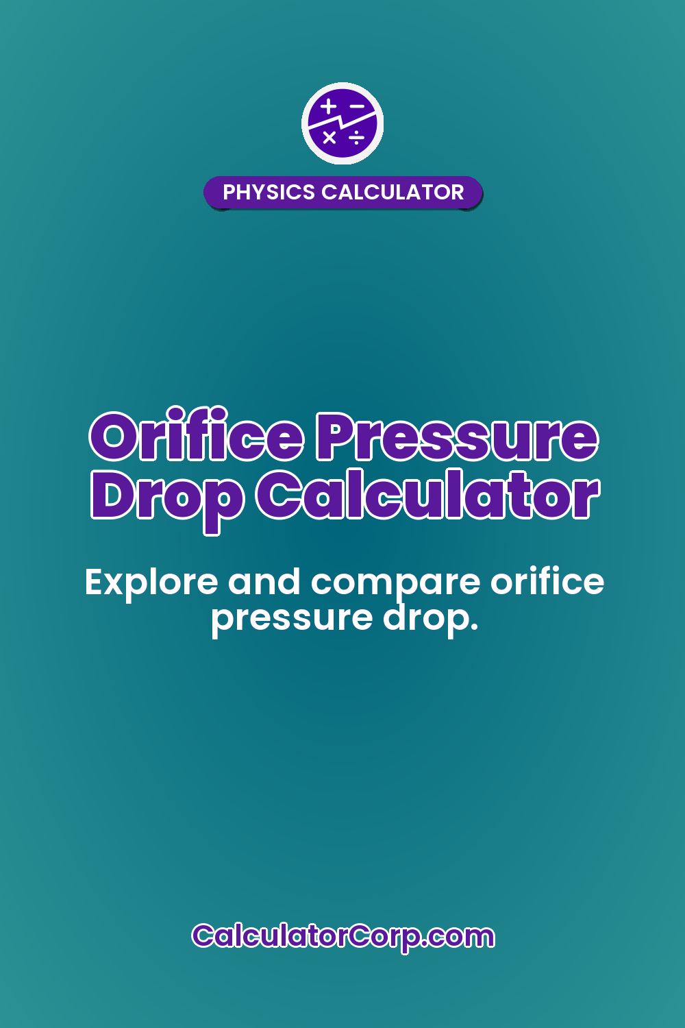 Orifice Pressure Drop Calculator