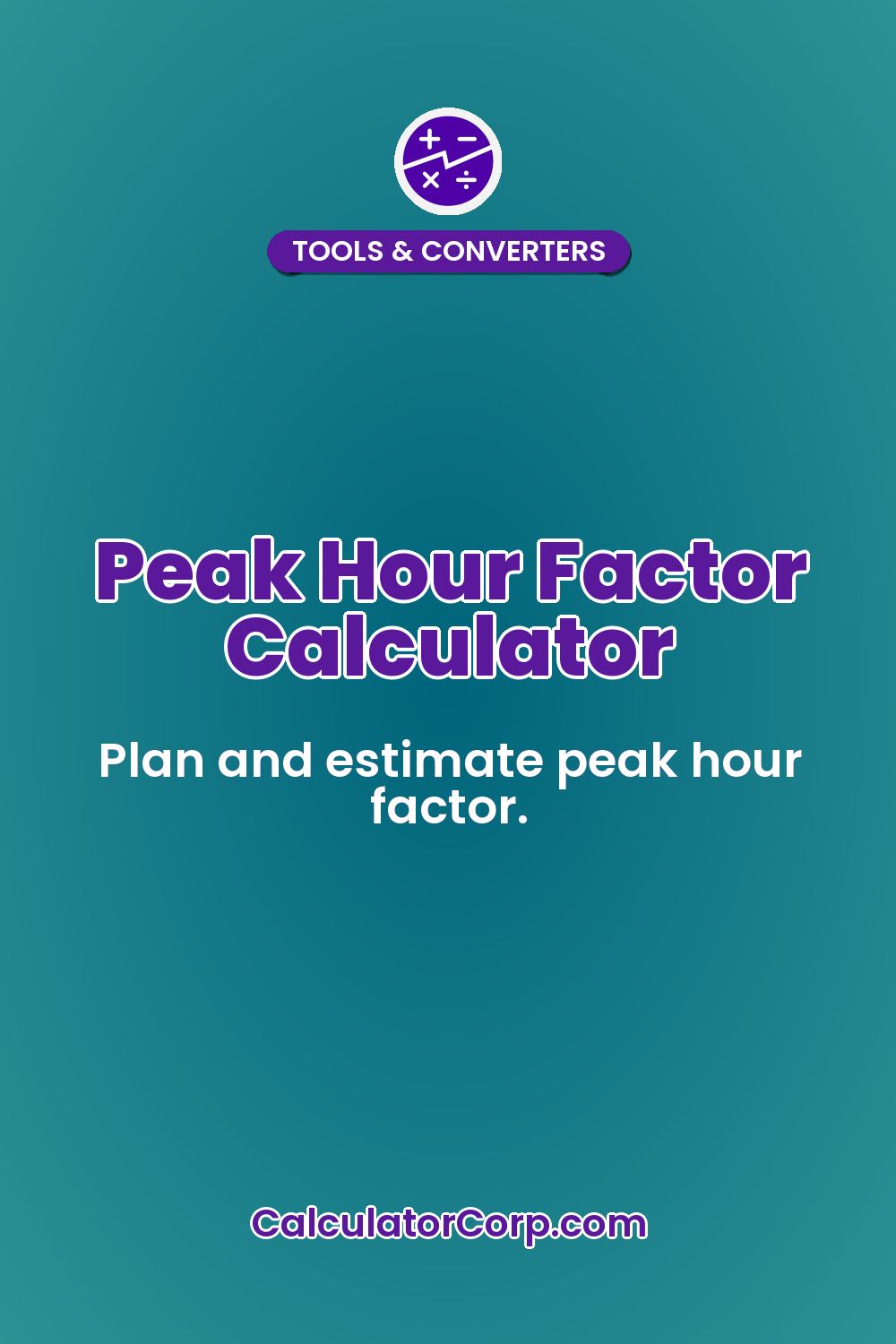 Peak Hour Factor Calculator