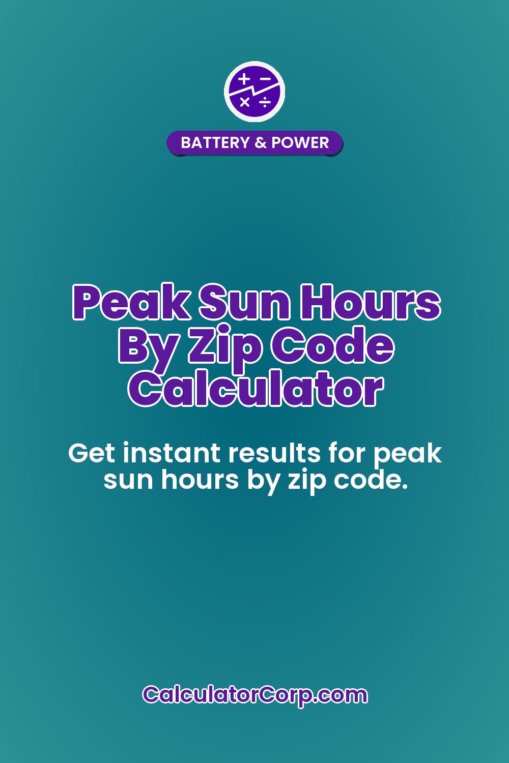 Peak Sun Hours By Zip Code Calculator
